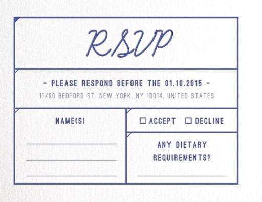 White Rsvp Cards & Wedding Rsvp Cards