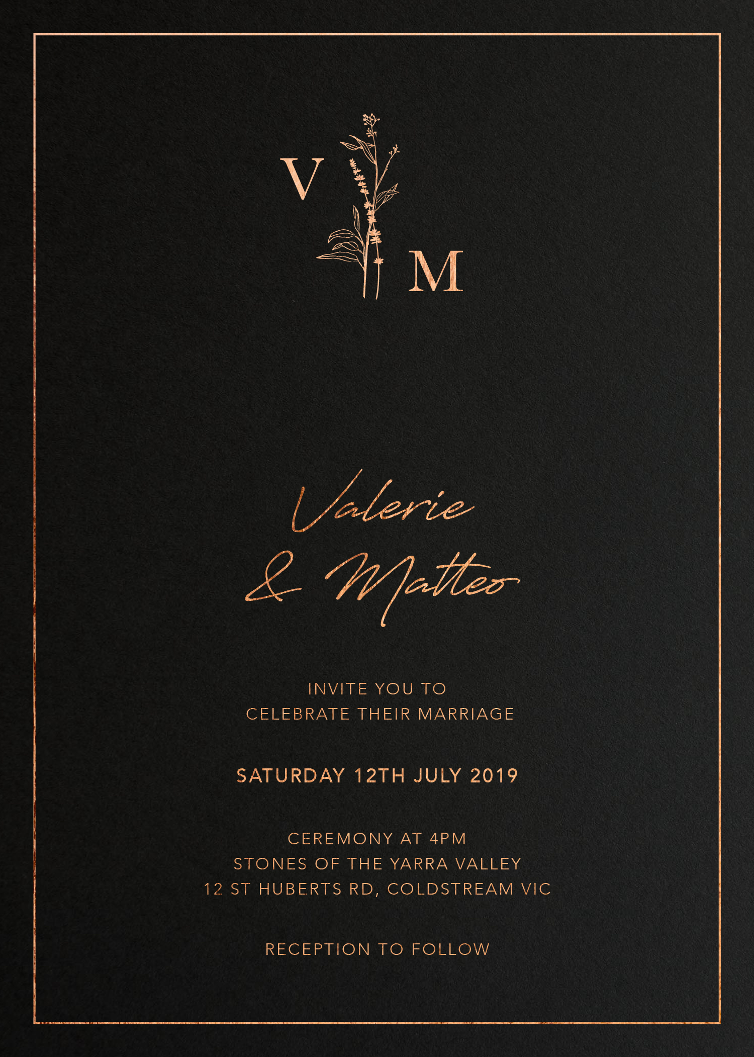 Dark Romance | CSF | Wedding Invitations